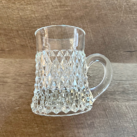 Indiana Glass | Dining | Vintage 6s Indiana Glass Diamond Point Mug Cup ...